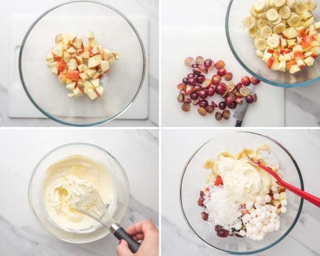 Fresh Fruit Salad with Whipped Cream - Little Sunny Kitchen