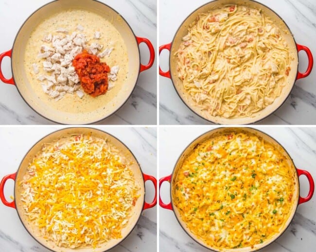 The Best Creamy Chicken Spaghetti from Scratch - Little Sunny Kitchen