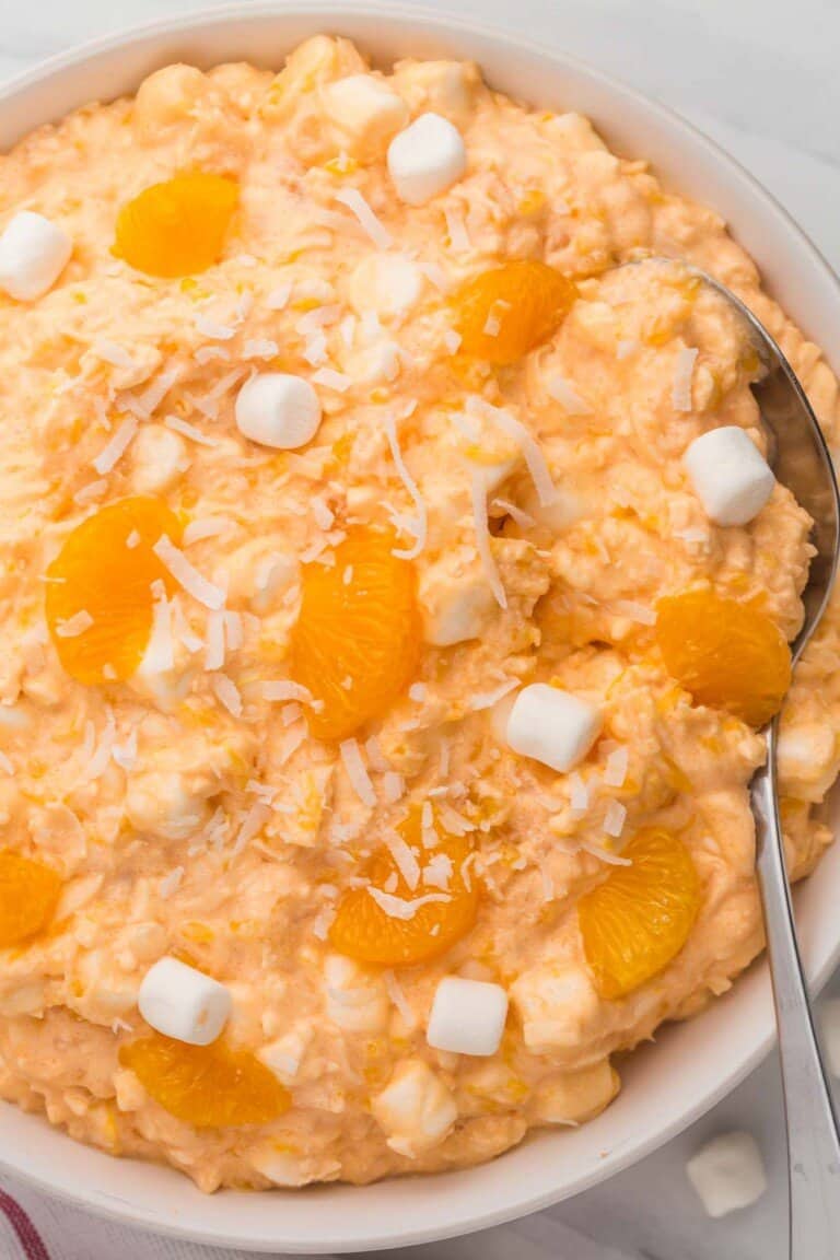 Creamy Orange Jello Salad - Little Sunny Kitchen