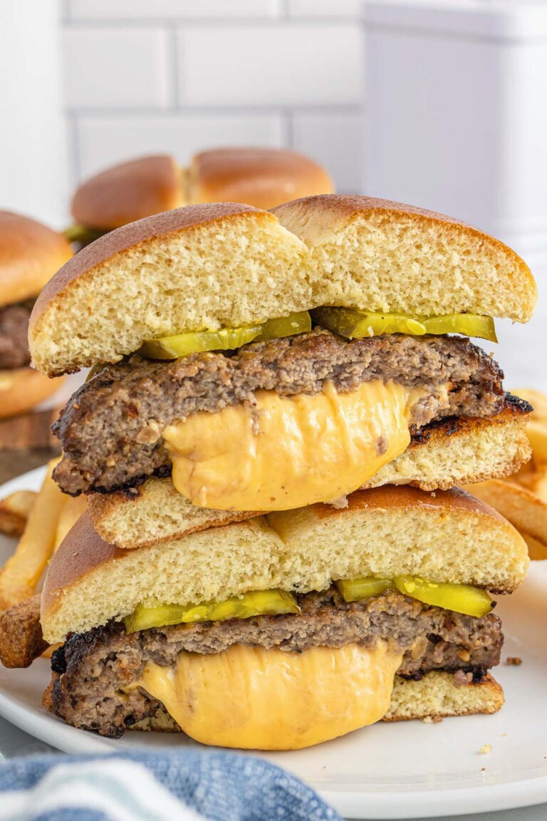 Cheesy Juicy Lucy Burgers - Little Sunny Kitchen