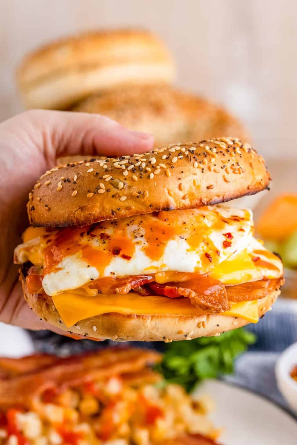 The Ultimate Bagel Breakfast Sandwich - Little Sunny Kitchen