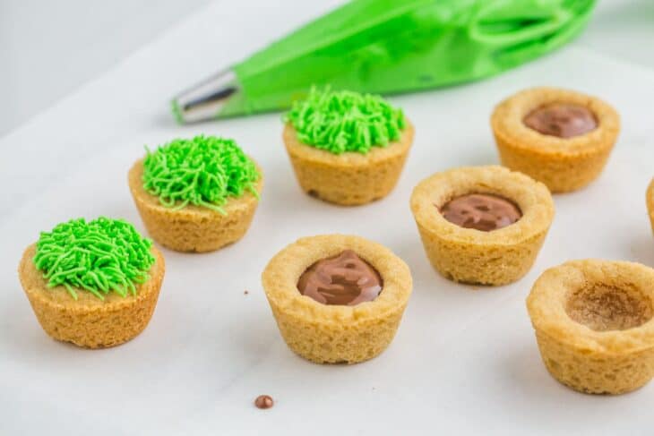 Easy Football Cookie Cups - Little Sunny Kitchen