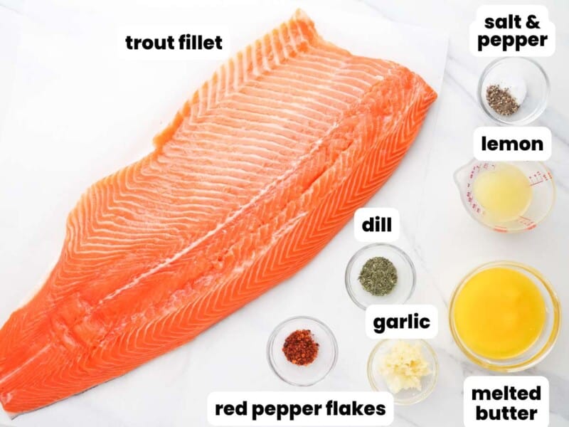 Garlic Butter Baked Trout - Little Sunny Kitchen