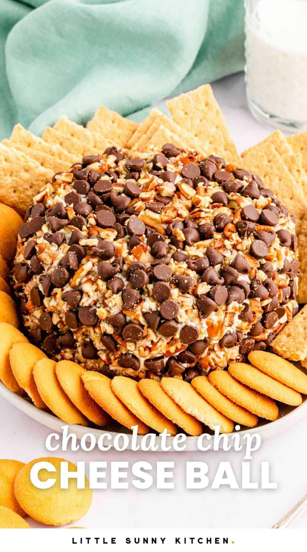 Chocolate Chip Cheese Ball Recipe - Little Sunny Kitchen
