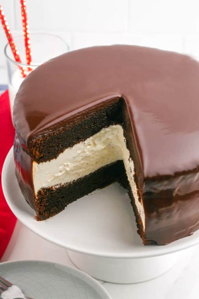 Ding Dong Cake with Cream Filling - Little Sunny Kitchen