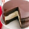 Ding Dong Cake with Cream Filling - Little Sunny Kitchen