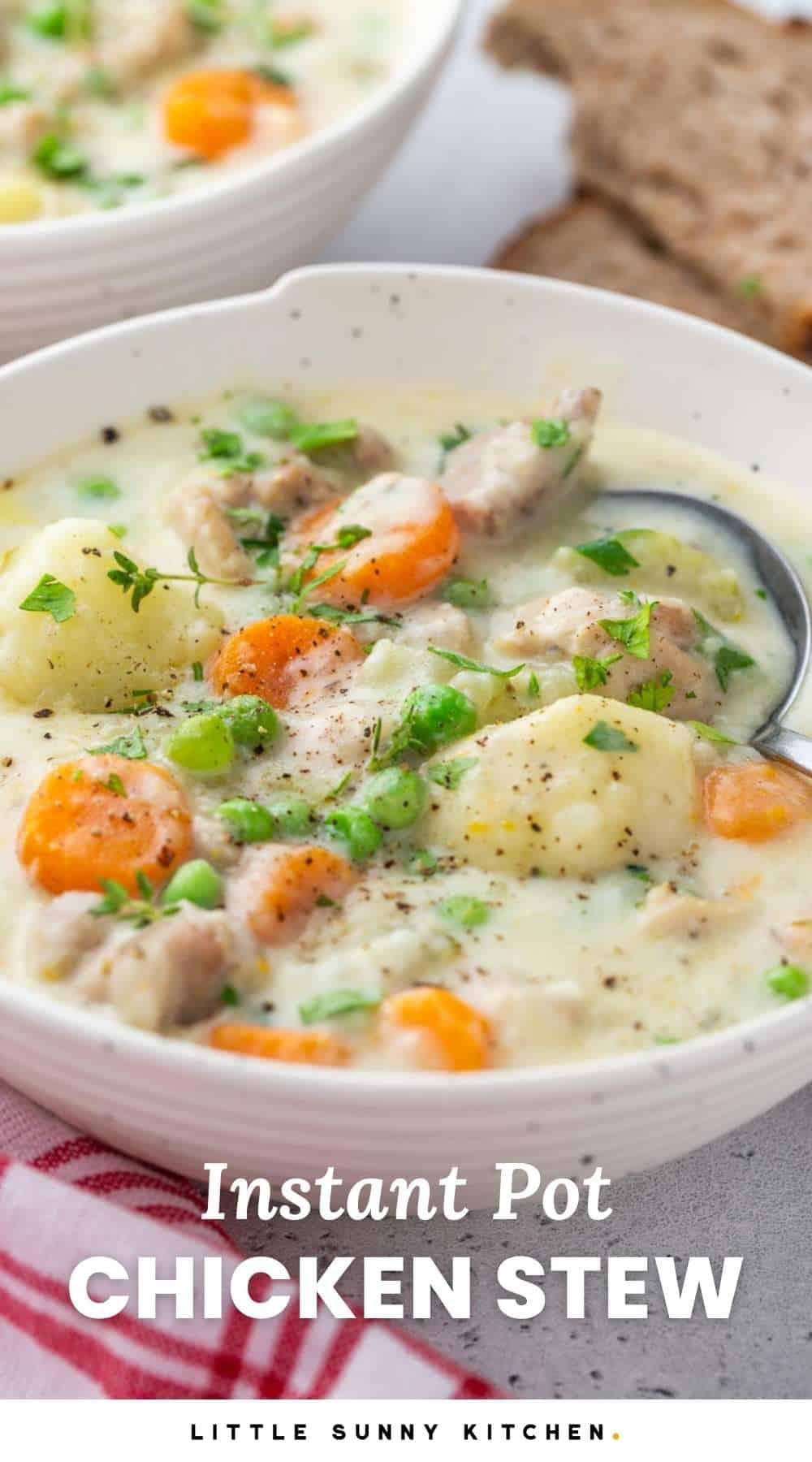Creamy Instant Pot Chicken Stew - Little Sunny Kitchen