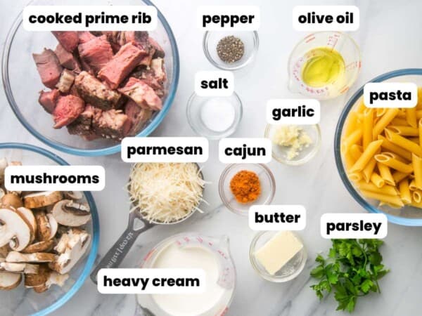 Prime Rib Pasta (Prime Rib Leftover Recipe) - Little Sunny Kitchen