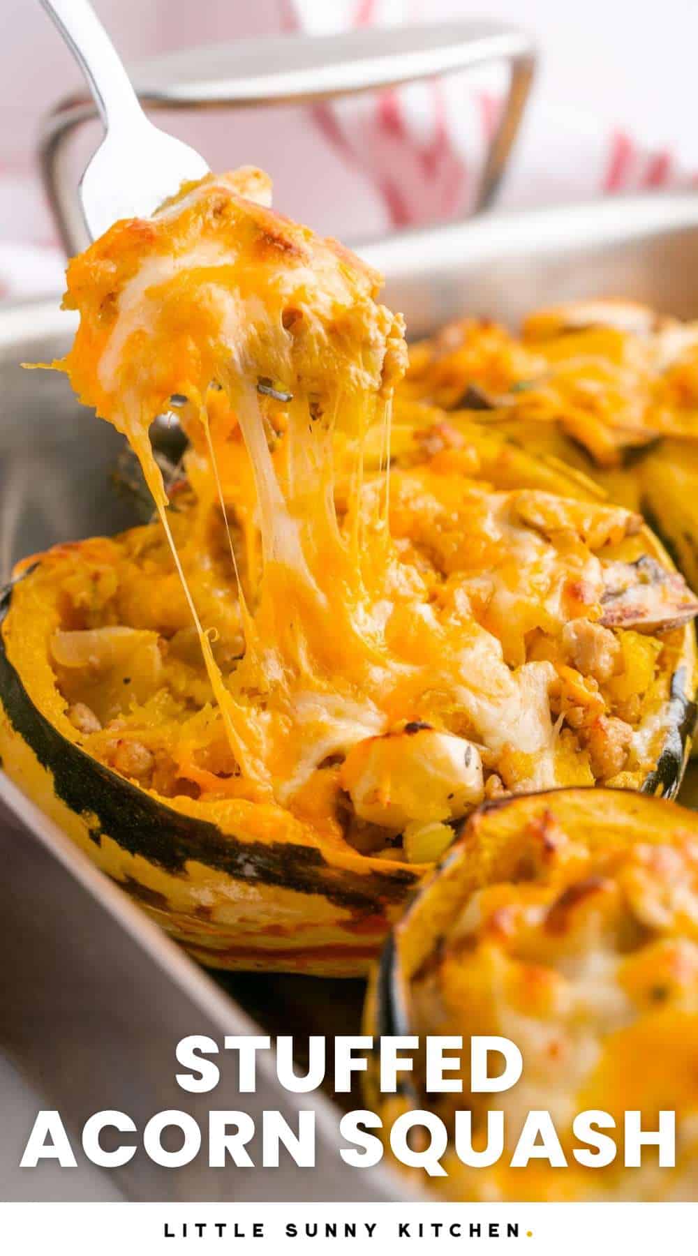 Cheesy Stuffed Acorn Squash - Little Sunny Kitchen