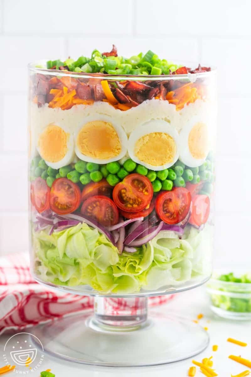 Classic 7 Layer Salad - Little Sunny Kitchen