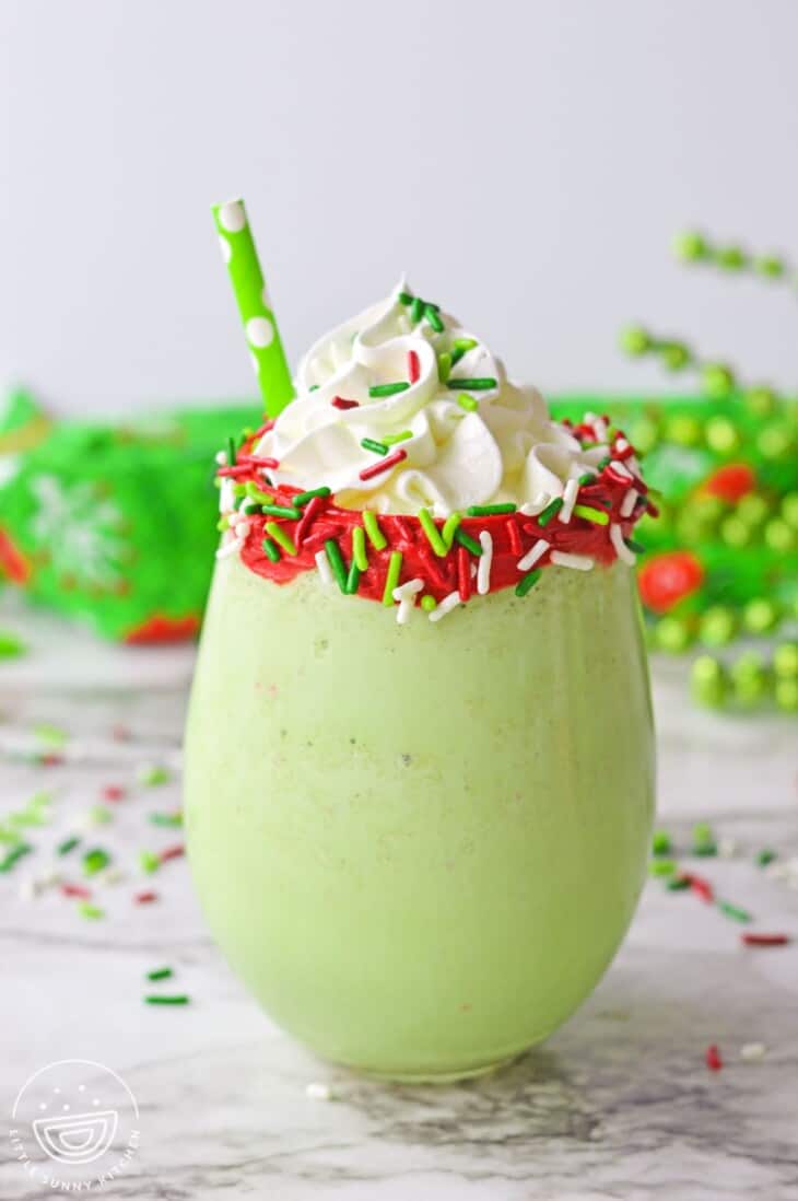 Christmas Milkshake (Kid Friendly) - Little Sunny Kitchen