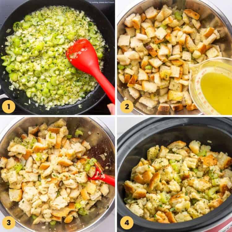Easy Crock Pot Stuffing Recipe - Little Sunny Kitchen