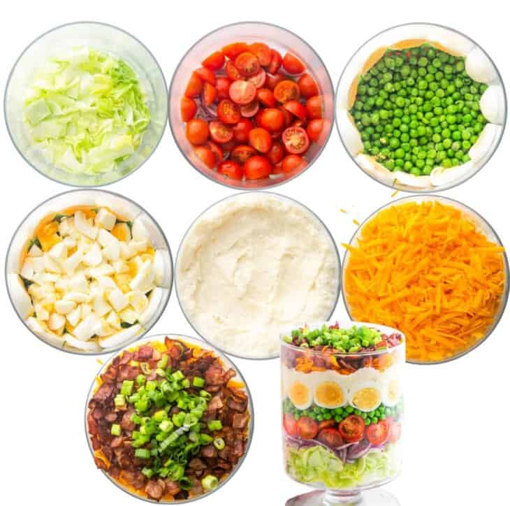 Classic 7 Layer Salad - Little Sunny Kitchen