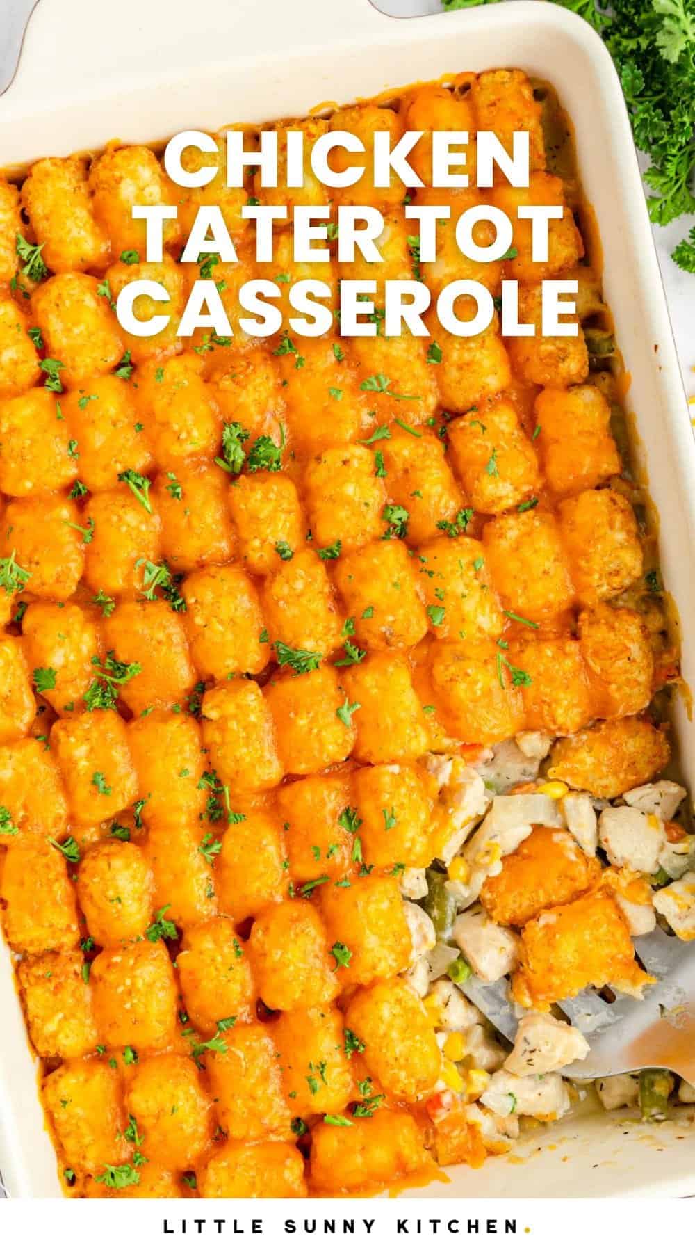 Chicken Tater Tot Casserole Recipe - Little Sunny Kitchen