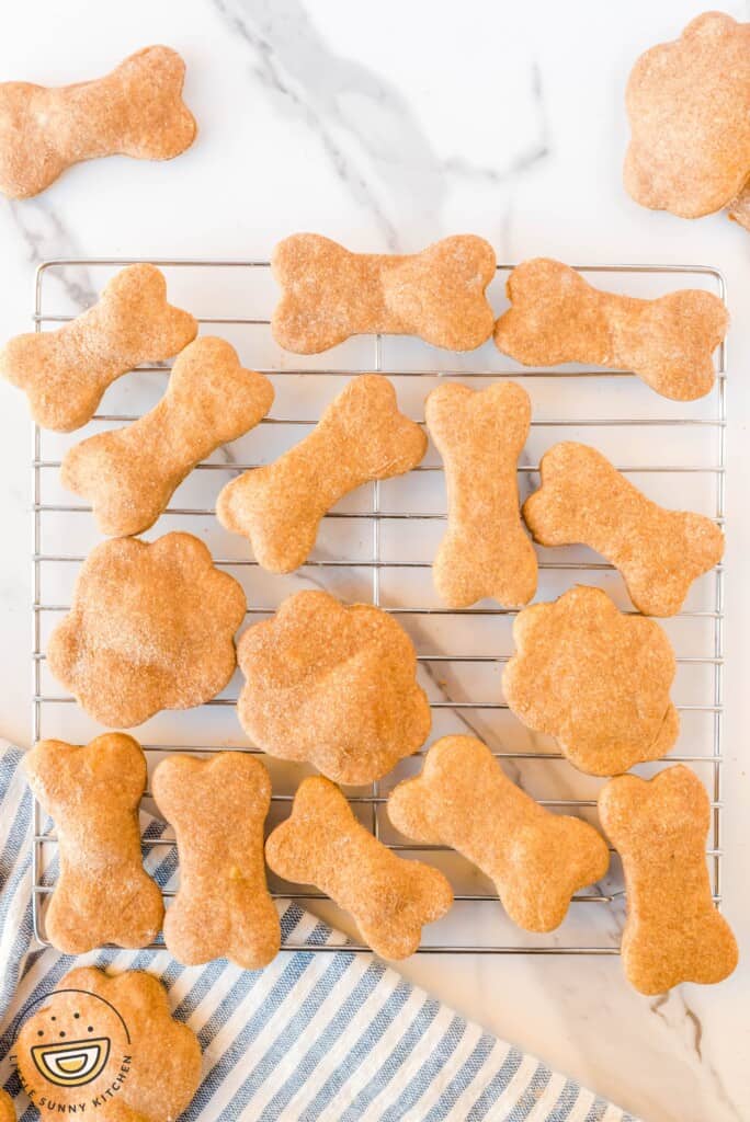 Baked Peanut Butter Banana Dog Treats - Little Sunny Kitchen