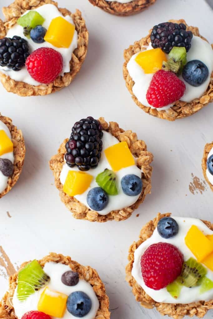 Baked Oatmeal Cups Filled with Yogurt - Little Sunny Kitchen