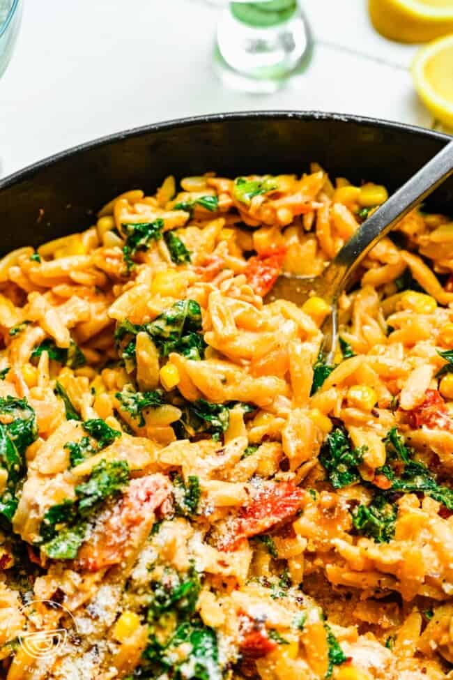 One Pan Creamy Chicken Orzo Little Sunny Kitchen One Pan Creamy Chicken Orzo Little Sunny Kitchen