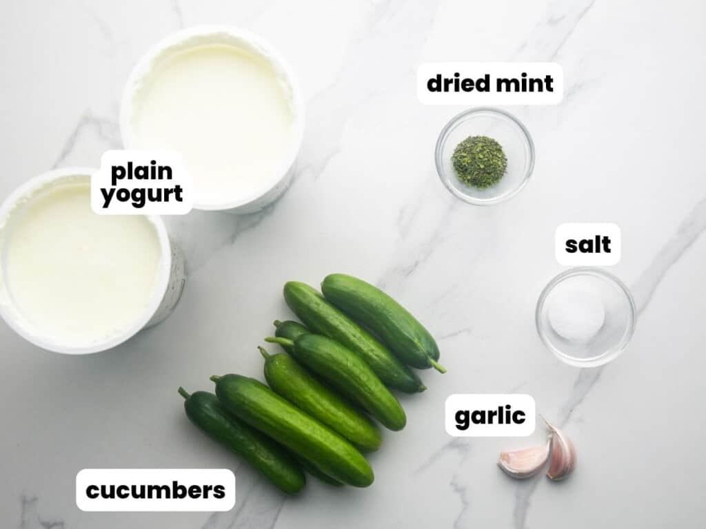 Cucumber Yogurt Sauce (Khyar bi laban) - Little Sunny Kitchen