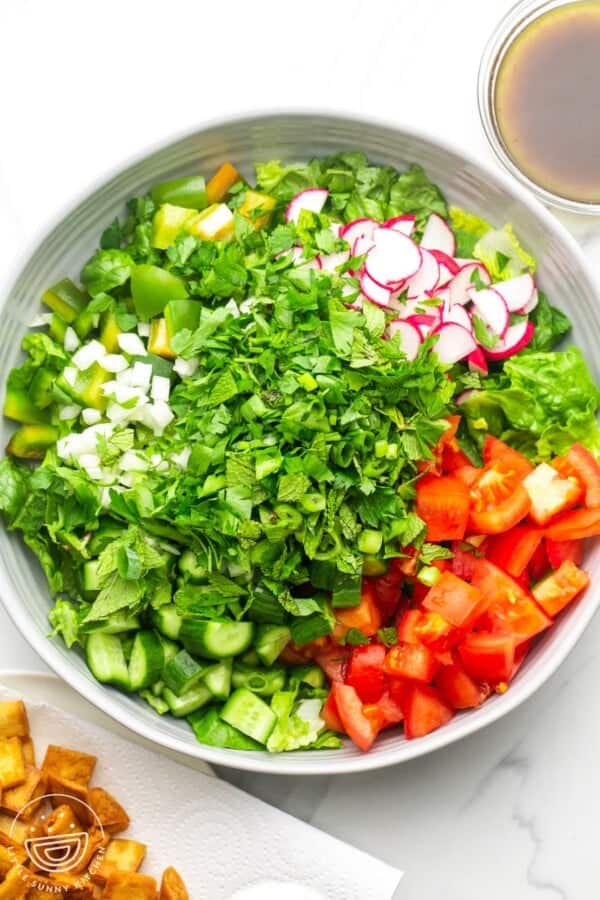 Best Lebanese Fattoush Salad - Little Sunny Kitchen