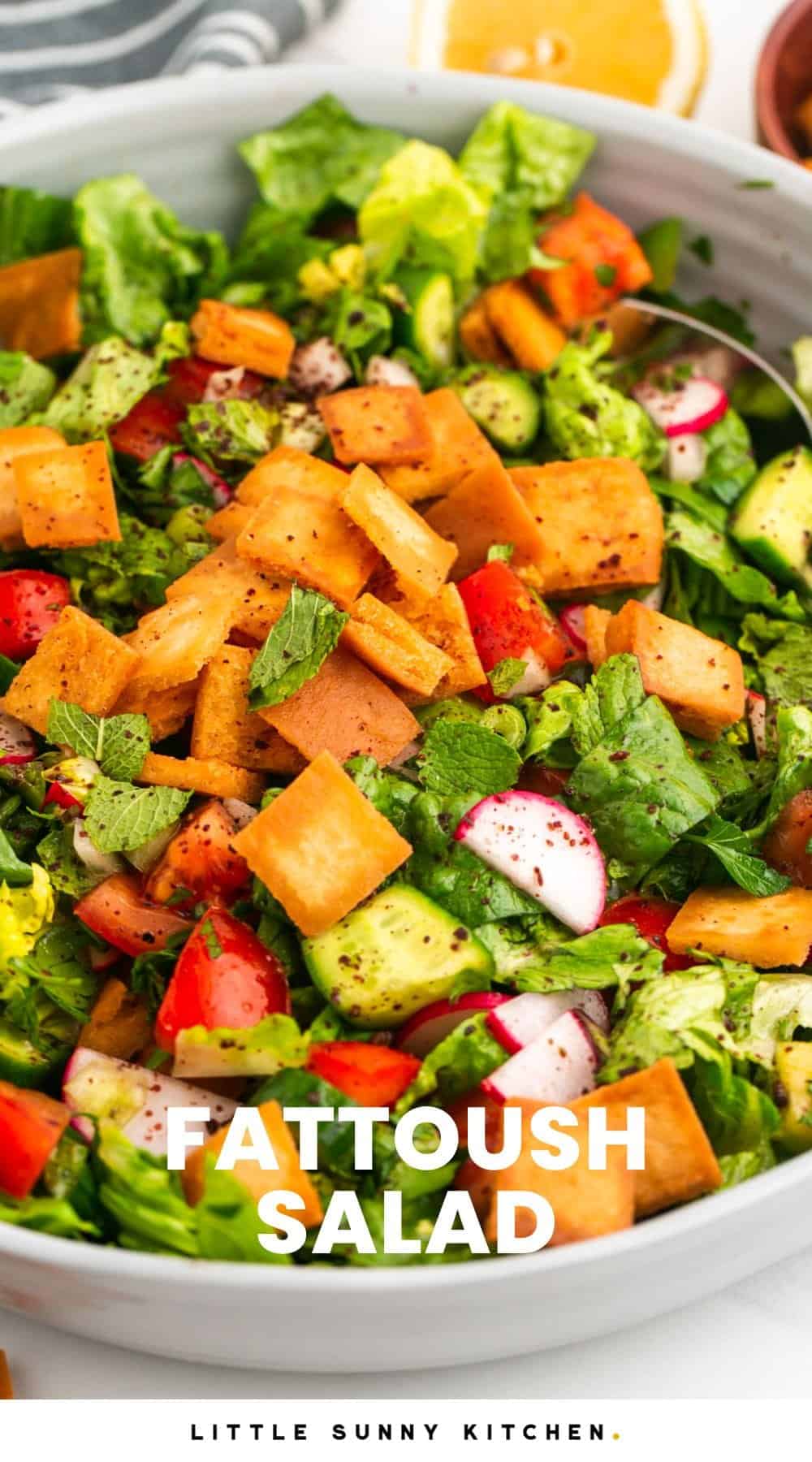 Best Lebanese Fattoush Salad - Little Sunny Kitchen