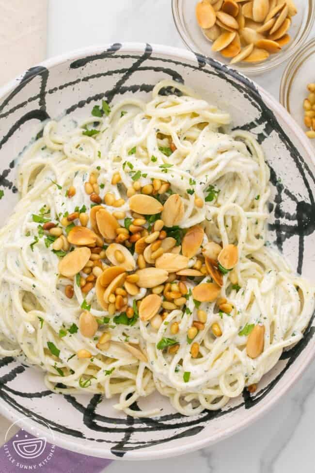 Yogurt Pasta Sauce- Macarona Bil Laban - Little Sunny Kitchen