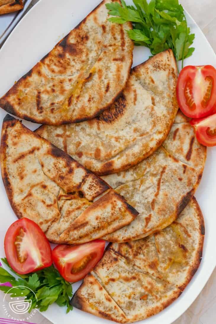 Meat Stuffed Pitas (Arayes - Middle Eastern Recipe)