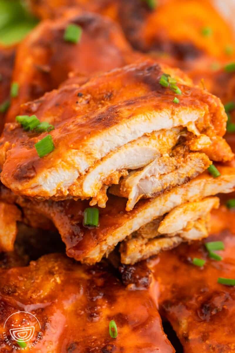 The Best Buffalo Chicken Thighs - Little Sunny Kitchen