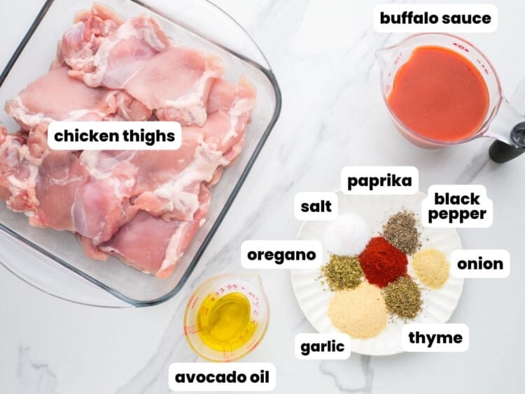 The Best Buffalo Chicken Thighs - Little Sunny Kitchen