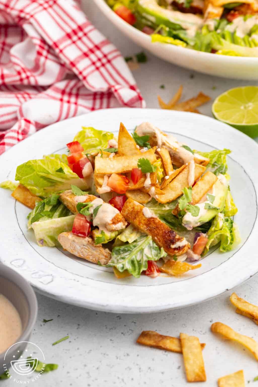 Santa Fe Chicken Salad - Chili's Copycat - Little Sunny Kitchen