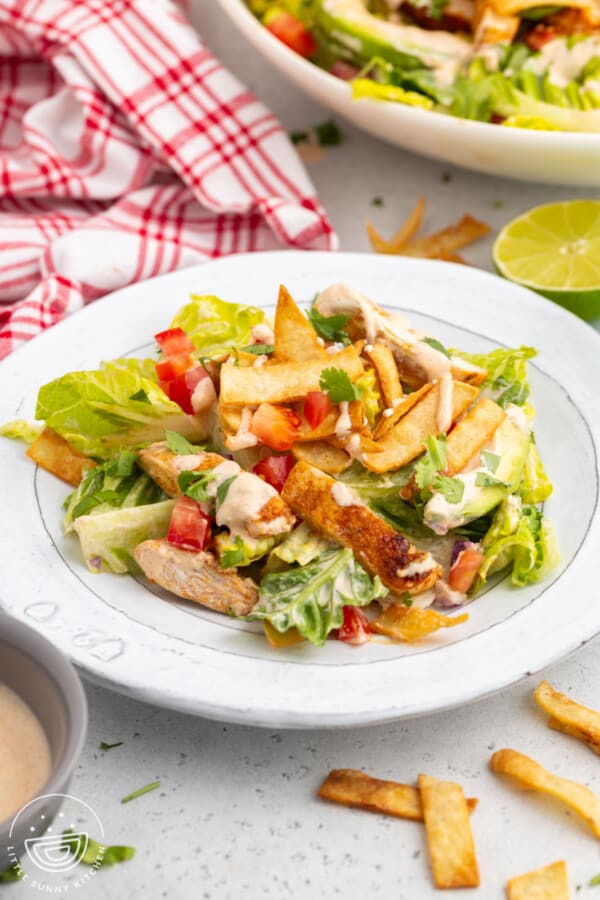 Santa Fe Chicken Salad - Chili's Copycat - Little Sunny Kitchen