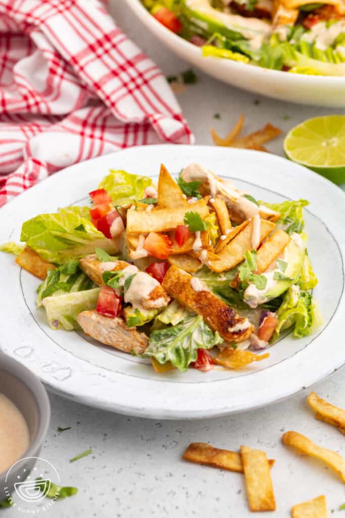 Santa Fe Chicken Salad - Chili's Copycat - Little Sunny Kitchen