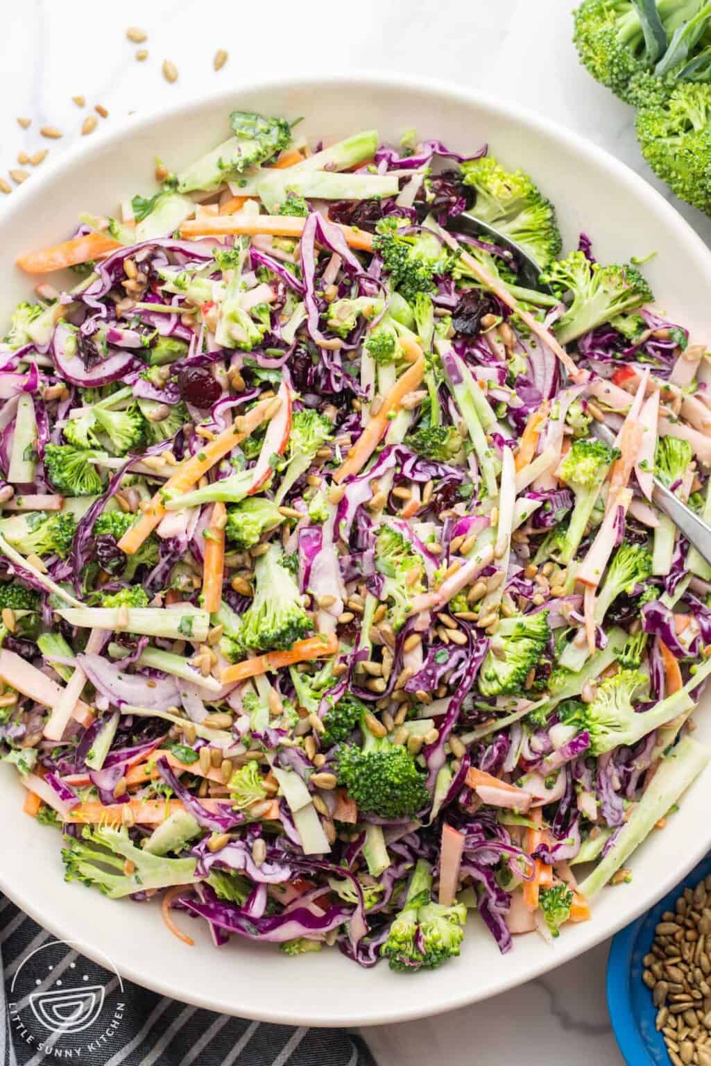 Homemade Broccoli Slaw Recipe - Little Sunny Kitchen