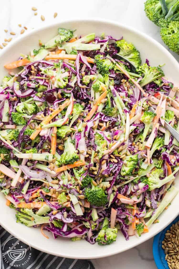 Homemade Broccoli Slaw Recipe - Little Sunny Kitchen