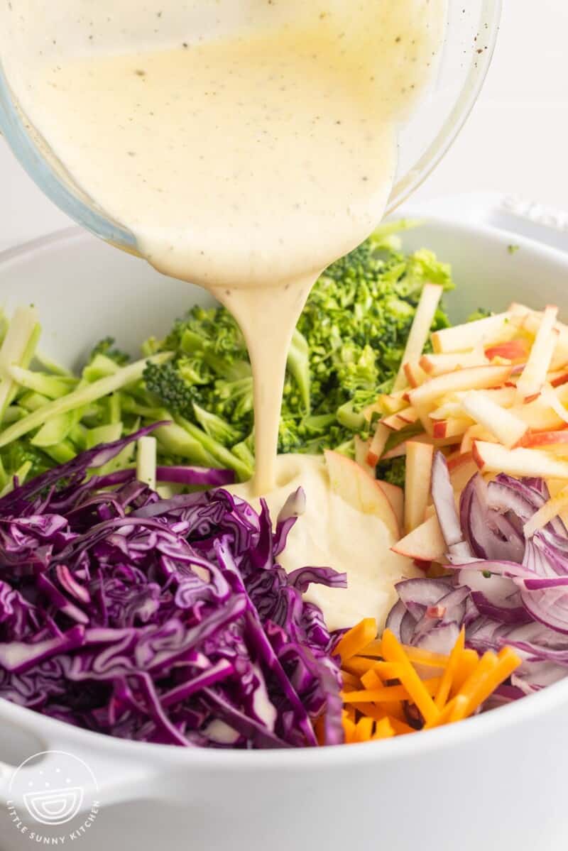Homemade Broccoli Slaw Recipe - Little Sunny Kitchen