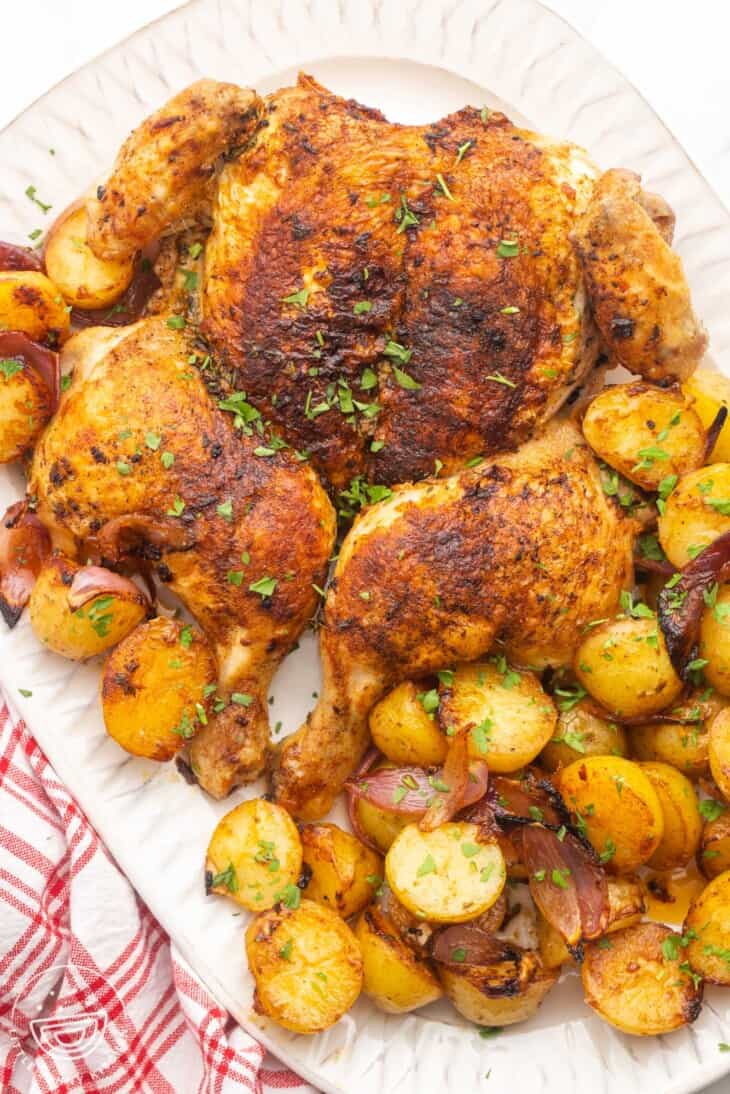 Chicken Under A Brick - Little Sunny Kitchen
