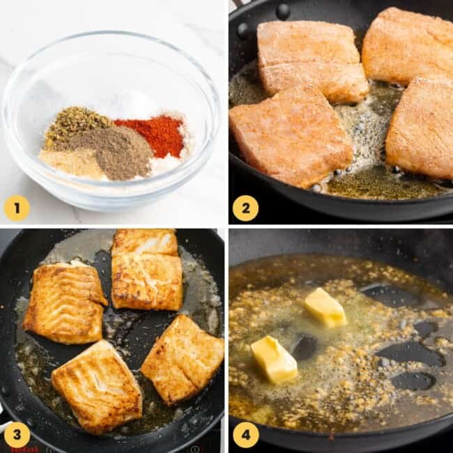 Lemon Butter Pan Seared Cod Recipe - Little Sunny Kitchen