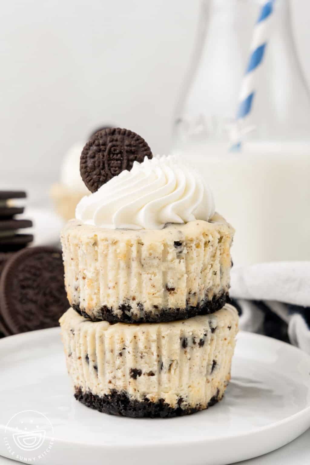 Mini Oreo Cheesecakes - Little Sunny Kitchen