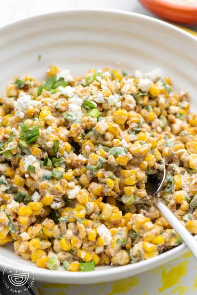 Mexican Street Corn Salad (Esquites) - Little Sunny Kitchen