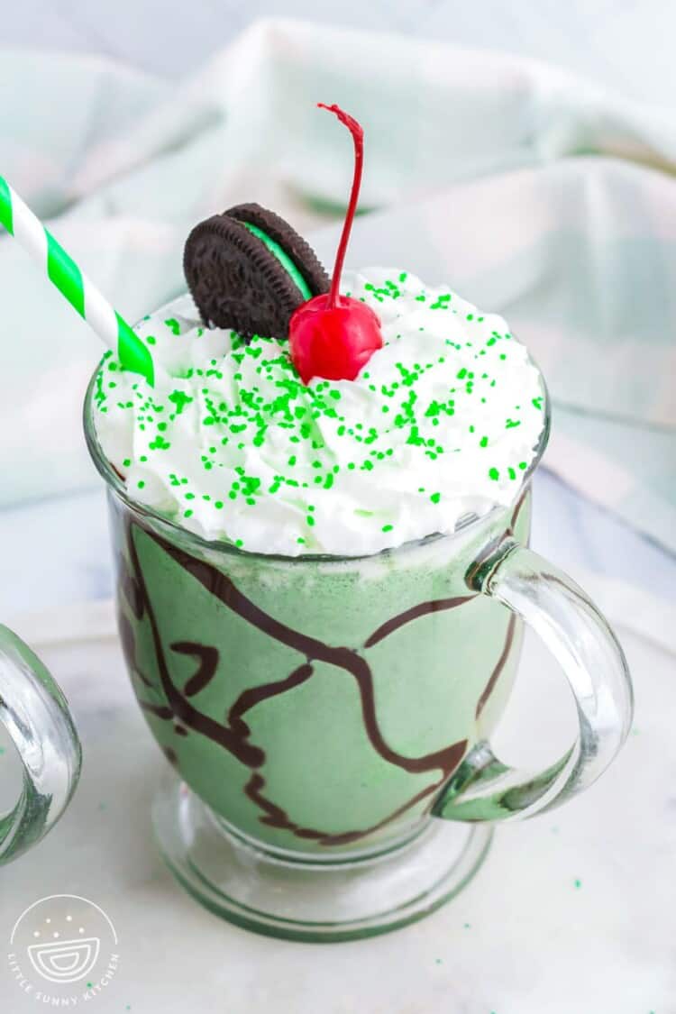Boozy Shamrock Shake - Little Sunny Kitchen