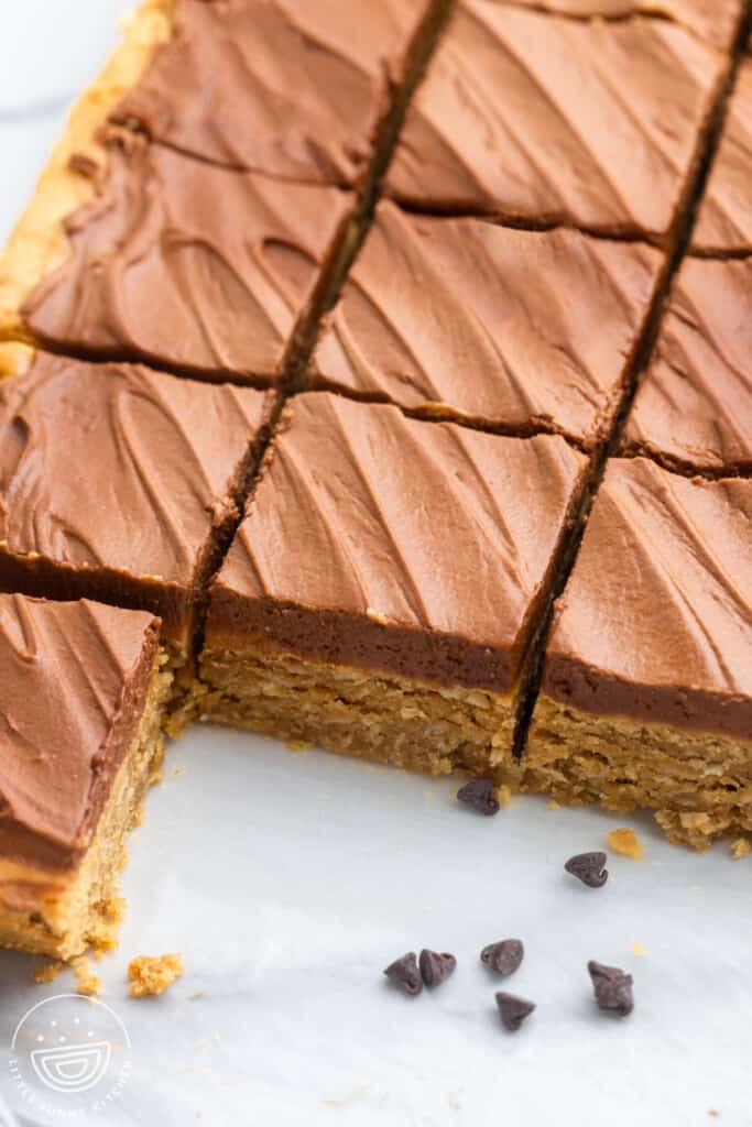 Lunch Lady Peanut Butter Bars - Little Sunny Kitchen