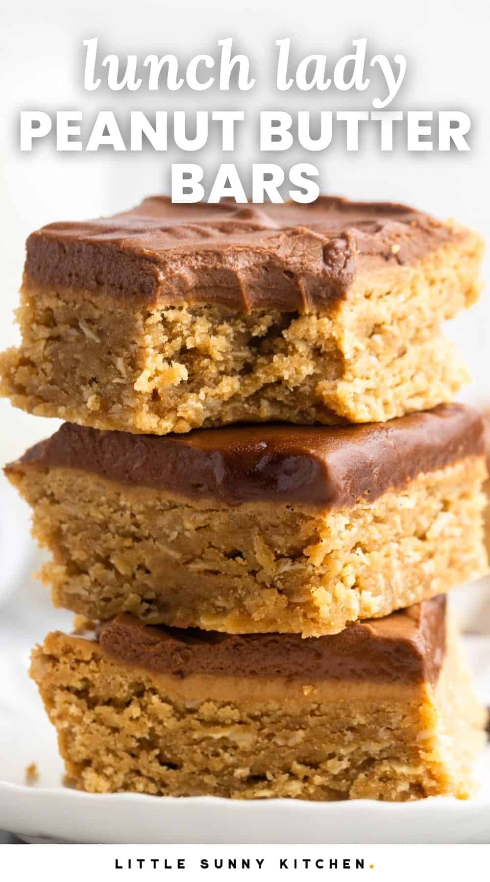 Lunch Lady Peanut Butter Bars - Little Sunny Kitchen