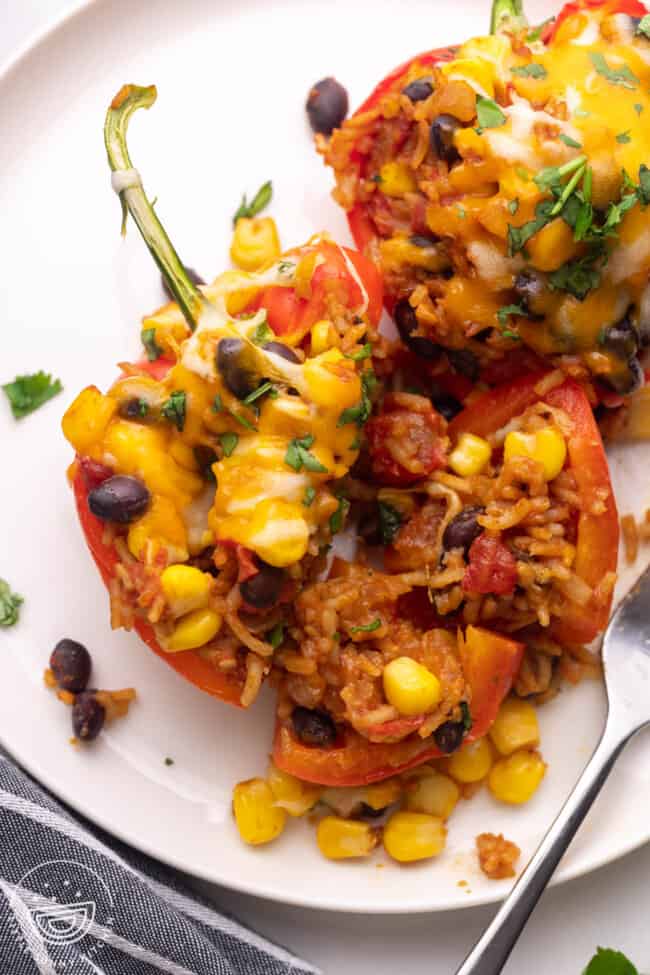 Easy Vegetarian Stuffed Peppers - Little Sunny Kitchen