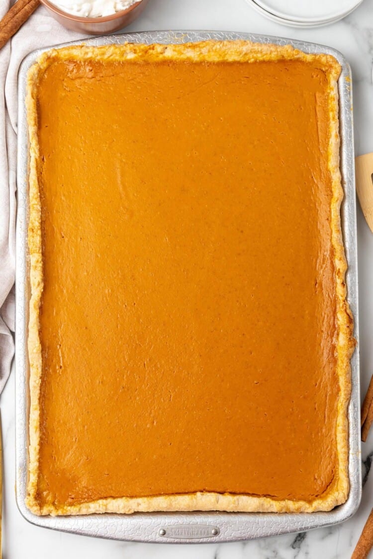 Perfect Pumpkin Slab Pie - Little Sunny Kitchen