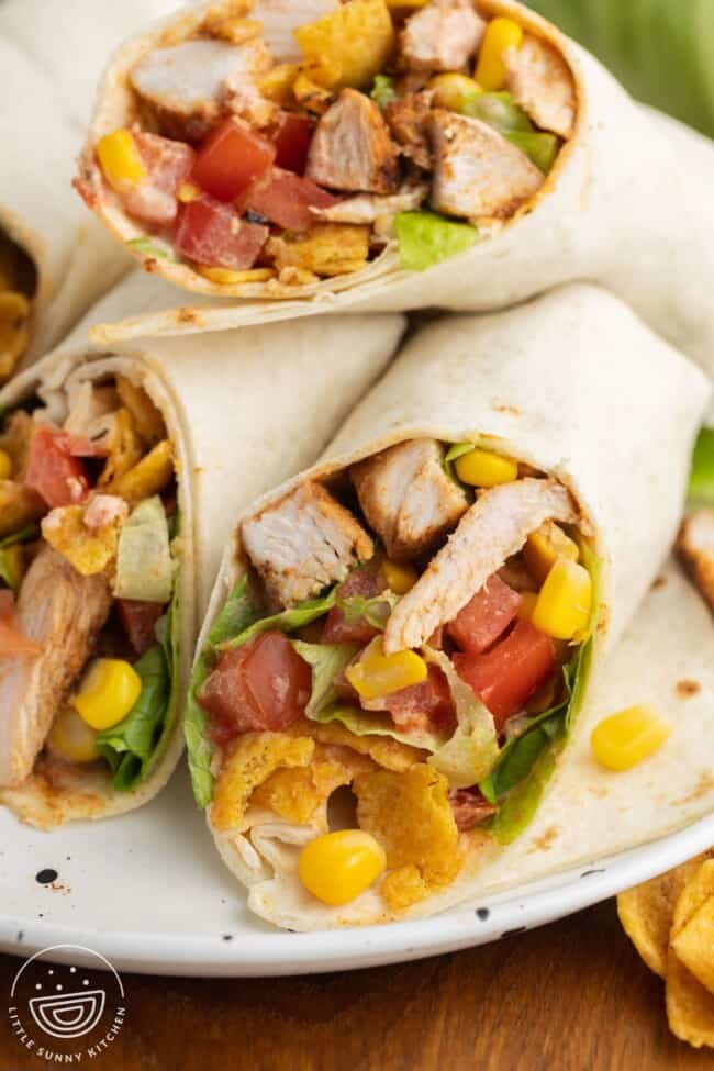 Easy Southwest Chicken Wrap - Little Sunny Kitchen