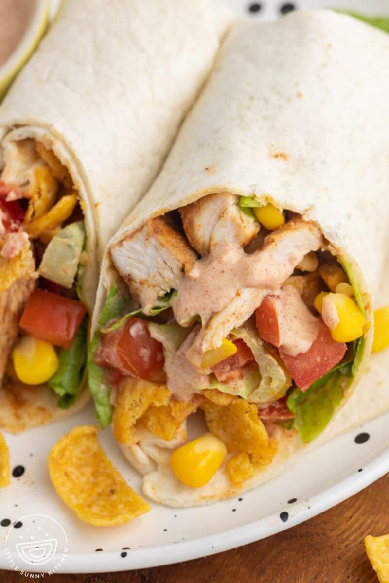 Easy Southwest Chicken Wrap - Little Sunny Kitchen