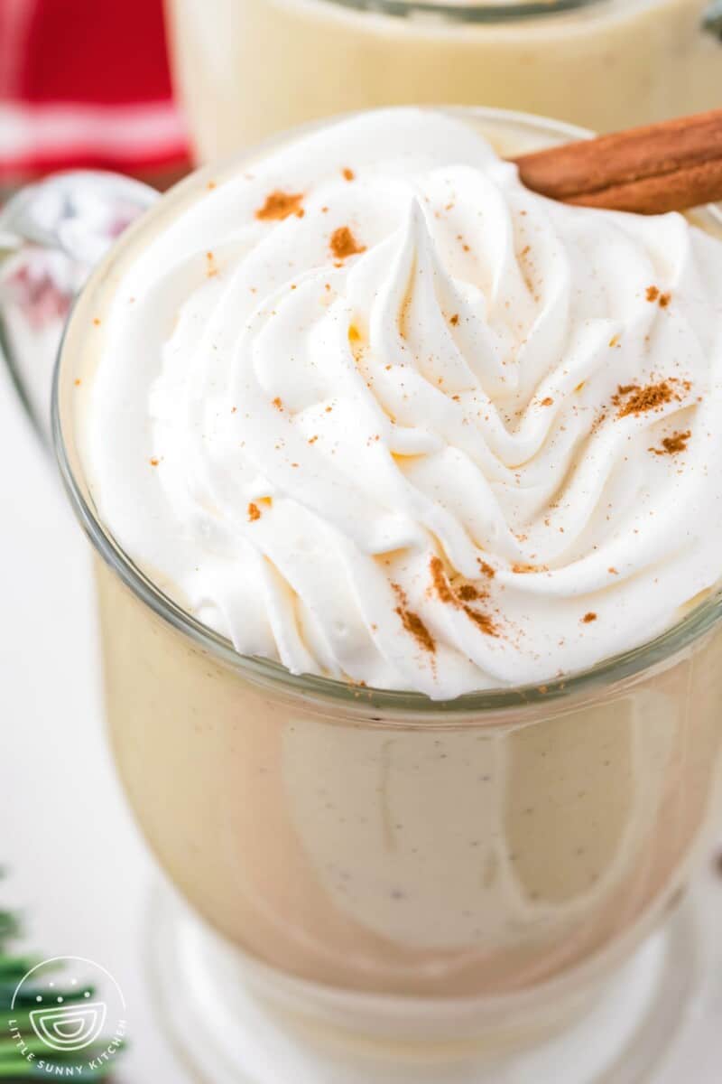 Crockpot Homemade Spiked Eggnog - Little Sunny Kitchen