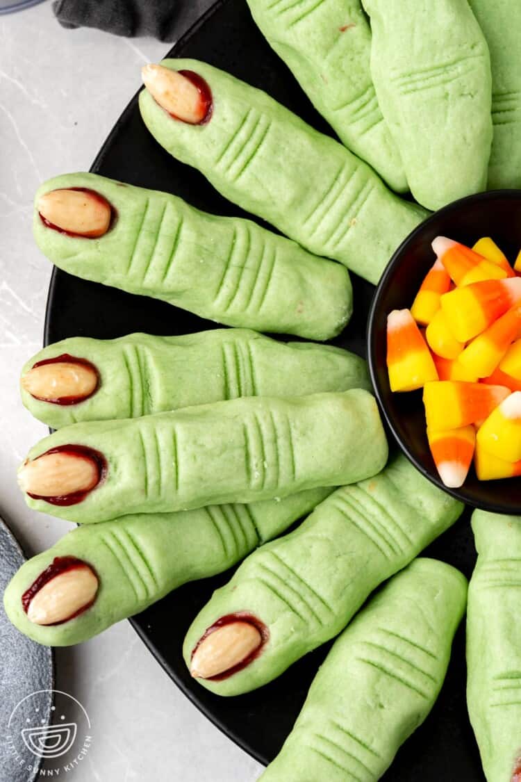 Halloween Witch Finger Cookies - Little Sunny Kitchen