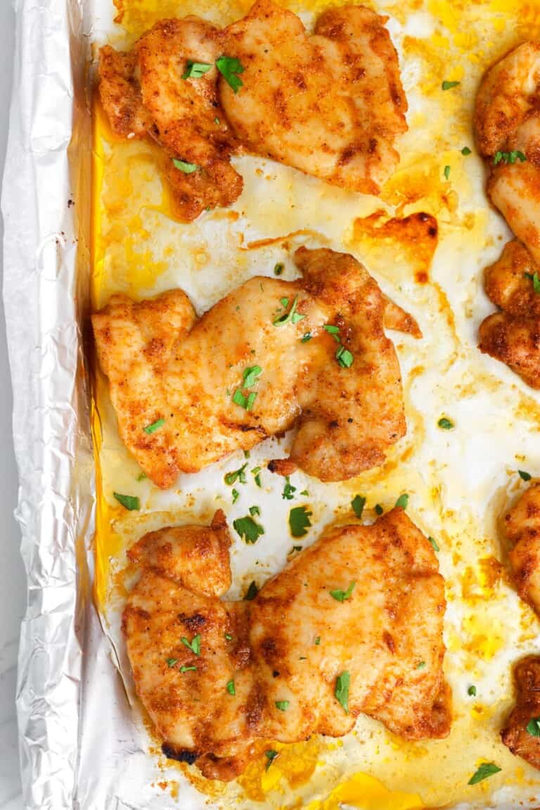 Juicy Baked Boneless Chicken Thighs - Little Sunny Kitchen