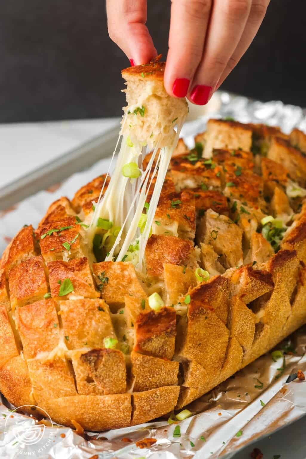 Garlic Cheesy Pull Apart Bread - Little Sunny Kitchen