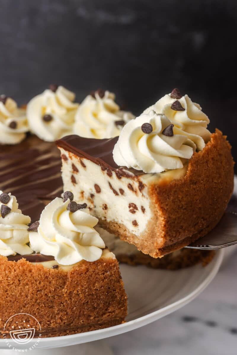 Chocolate Chip Cheesecake Recipe - Little Sunny Kitchen